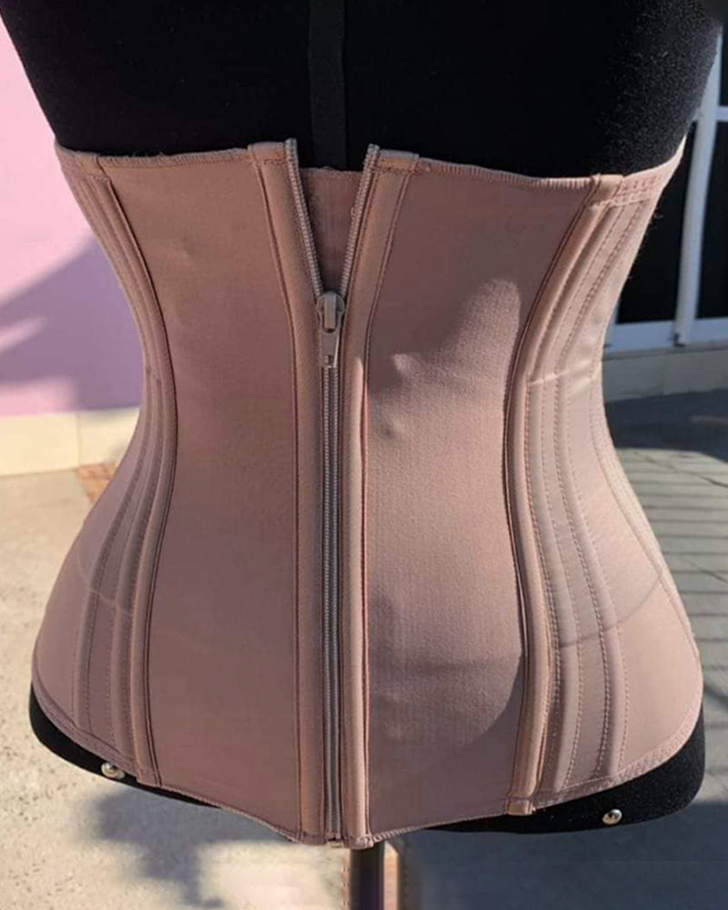 Double Compression Adjustable Zipper Body Sculpting Steel Bone Abdomen